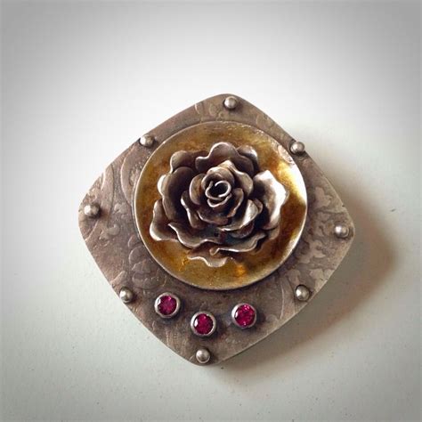 Girl Meets Joy Camille Rafa Knutson Original Jewelry Hand Fabricated Sterling Rose Pendant