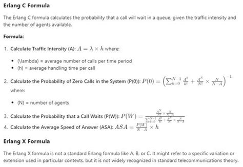 Erlang Formulas Nice