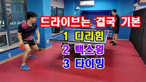 드라이브는 결국 기본 다리 힘 백 스윙 타이밍 YouTube