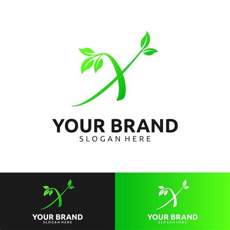 Premium Vector Letter X Leaf Logo Design