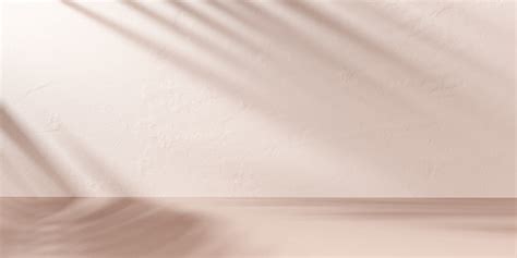 열대 나무 텍스처 제품 디스플레이 모형 미용 제품 프리젠 테이션 및 쇼케이스 배너를위한 최소한의 파스텔 베이지 색 장면과 벽에 그림자 3d 렌더링 단순함에 대한 스톡 사진