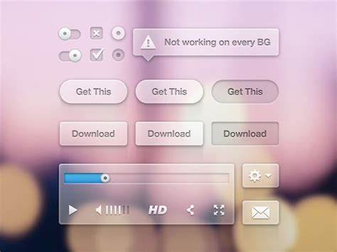 Premium Psd Button Ui Kit Collection Psd