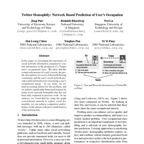 Twitter Homophily Network Based Prediction Of Users Occupation Acl