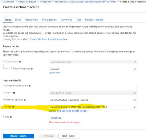 Azure Portal Playing With Disk Snapshot Apostolidis Cloud Corner