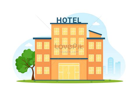 호텔 일러스트레이션 일러스트 무료 다운로드 Lovepik