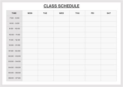 Free And Customizable Timetable Templates