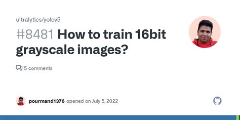 How To Train 16bit Grayscale Images · Issue 8481 · Ultralyticsyolov5