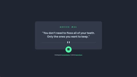 Frontend Mentor Advice Generator App Using Flexbox And Fetch Coding