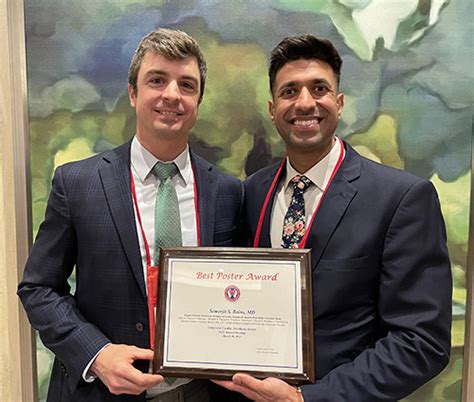 Dr Simer Bains And Mentor Dr Phil Adams Win Ccas Best Poster Award