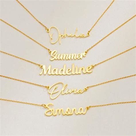 Buy Gold Plated Customized Name Necklace Pendants Yourprint