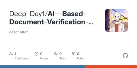 Github Deep Dey1 Ai Based Document Verification System Description