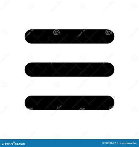 Hamburger Like Menu Black Glyph Ui Icon Stock Vector Illustration Of Vector Representation