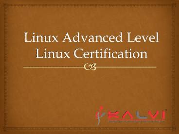 PPT Linux Advanced Level Linux Certification PowerPoint Presentation Free To Download Id
