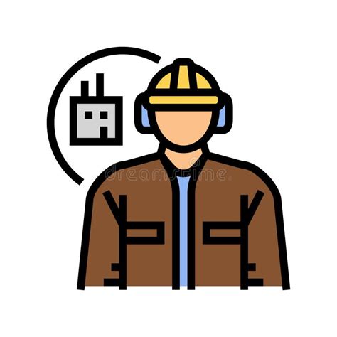 Manufacturing Engineer Technology Color Icon Vector Illustration Stock