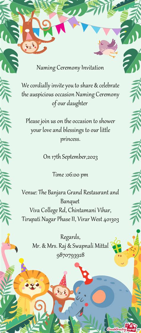 Please Join Us On The Occasion To Shower Your Love And Blessings To Our