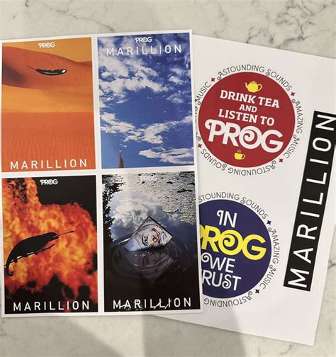 Prog Magazine Issue 141 July 2023 Marillion Postcards Stickers New