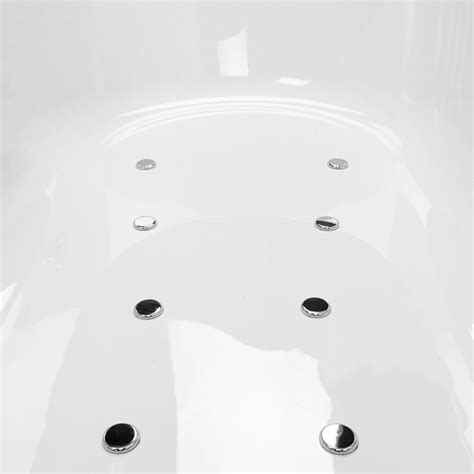 Trojan D Shaped 26 Jet Whirlpool Bath Double Ended 1700 X 800