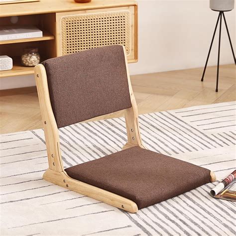 Tiita Foldable Tatami Chair Japanese Floor Chair Wood Legless Back Rest Chairs