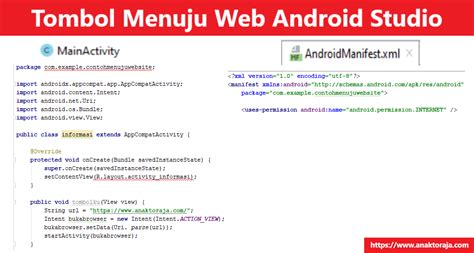 Cara Membuat Tombol Menuju Website Di Android Studio Simentik