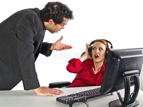 Secretary Ignoring Her Boss Stock Image Image Of Businesspeople