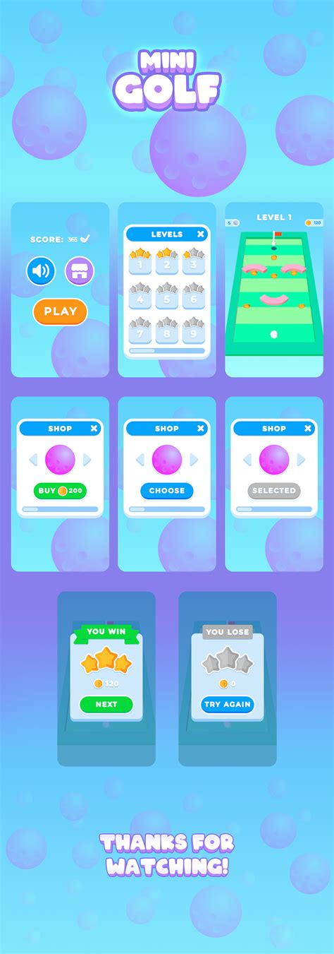 Golf Hypercasual Game Ui And 3d Art On Behance