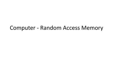 Computer ram | PDF