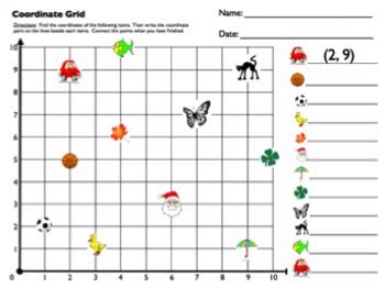 Coordinate Grid Plotting For Practice 5 G 1 By Mr Alexander TPT