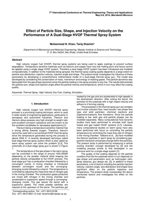 Pdf Effect Of Particle Size Shape And Injection Velocity On The