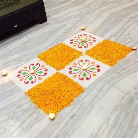Diwali Rangoli Design Square Shape