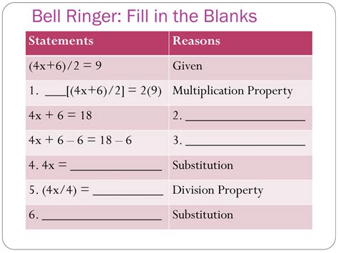 Quiz And Worksheet Proofs For Algebra Worksheets Library