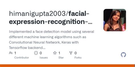 GitHub Himanigupta2003 Facial Expression Recognition With Deep Learning Implemented A Face
