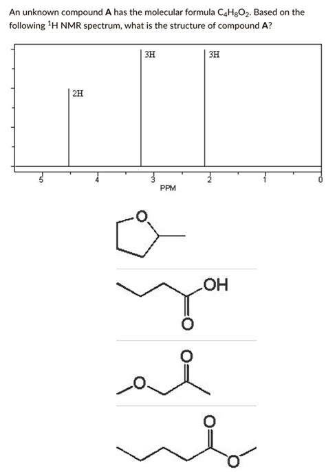 SOLVED: An unknown compound A has the molecular formula C4HgOz: Based ...