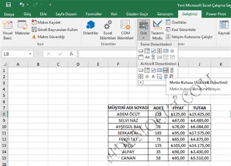 makrosuz excel de arama Çubuğu oluşturma sistem ve ağ uzmanlığı