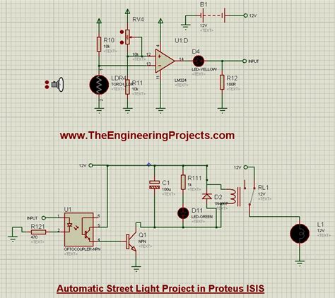 Circuit Diagram Of Automatic Street Light Using Ldr