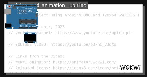 Arduino Oled Animation Upir Copy Wokwi ESP32 STM32 Arduino Simulator
