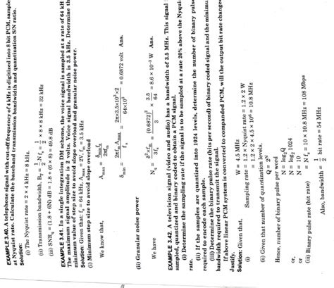 3 4 Pcm Numericals And Line Codes 3 Pdf Sampling Signal Processing Bandwidth Signal