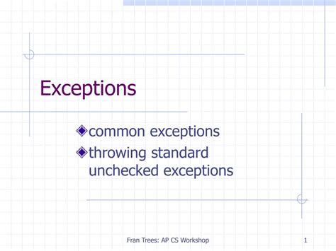 Ppt Exceptions Powerpoint Presentation Free Download Id3268003