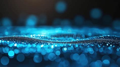 Experience A Dynamic Animation Of Blue Particles Illustrating Seamless Data Flow And