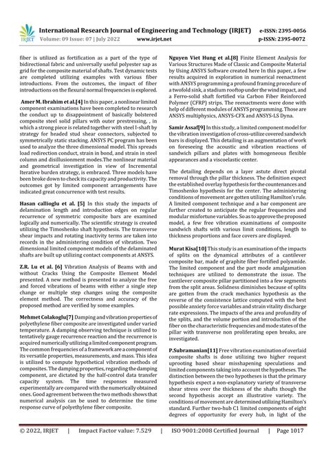 Review Static And Dynamic Analysis Of A Laminated Composite Beam Pdf