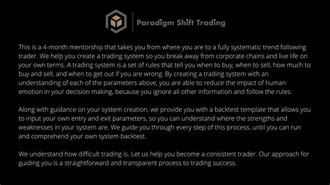 Paradigm Shift Trading