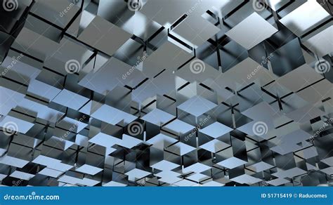 Abstract 3d Metallic Cubes Background Stock Illustration Illustration Of Illustrated Dark