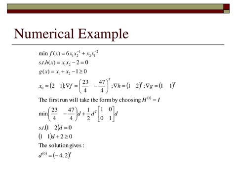 Ppt Chapter 6 Method Of Successive Quadratic Programming Powerpoint