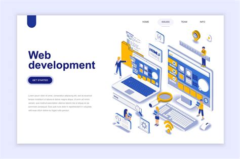 Item Web Development Isometric Landing Page By Alexdndz Shared By G4ds