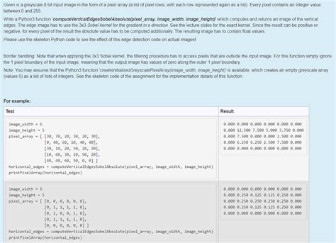 solved given is a greyscale 8 bit input image in the form of