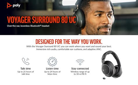 Poly Voyager Surround 80 Uc Auriculares Bluetooth Plantronics