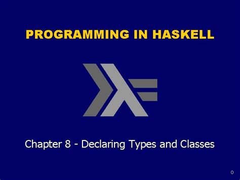 Programming In Haskell Chapter 8 Declaring Types And