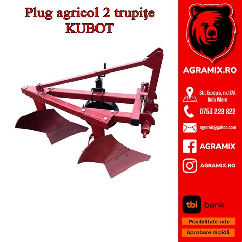 Plug Agricol Kubot Cu 2 Trupite Nereversibil Agramix