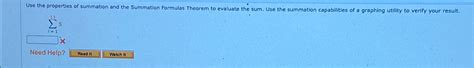 Solved Use The Properties Of Summation And The Summation