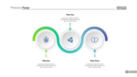 Three Step Process Chart Slide Template Vector Premium Download