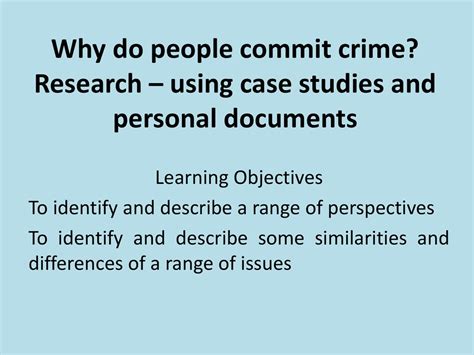 Why do people commit crime - ppt download